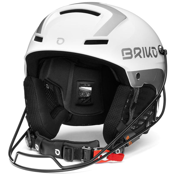 Briko Slalom Helmet White/Silver - Alpine Imports